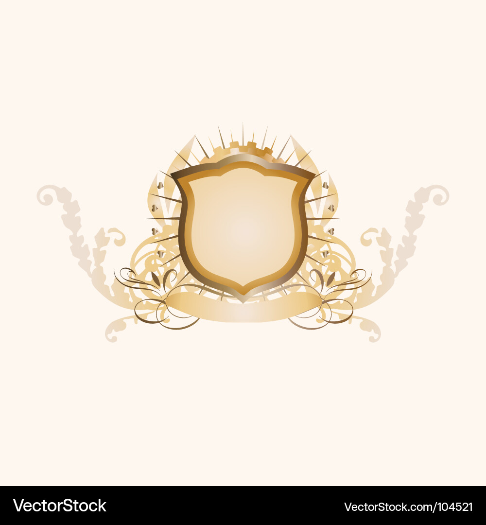 Heraldic shield Royalty Free Vector Image - VectorStock
