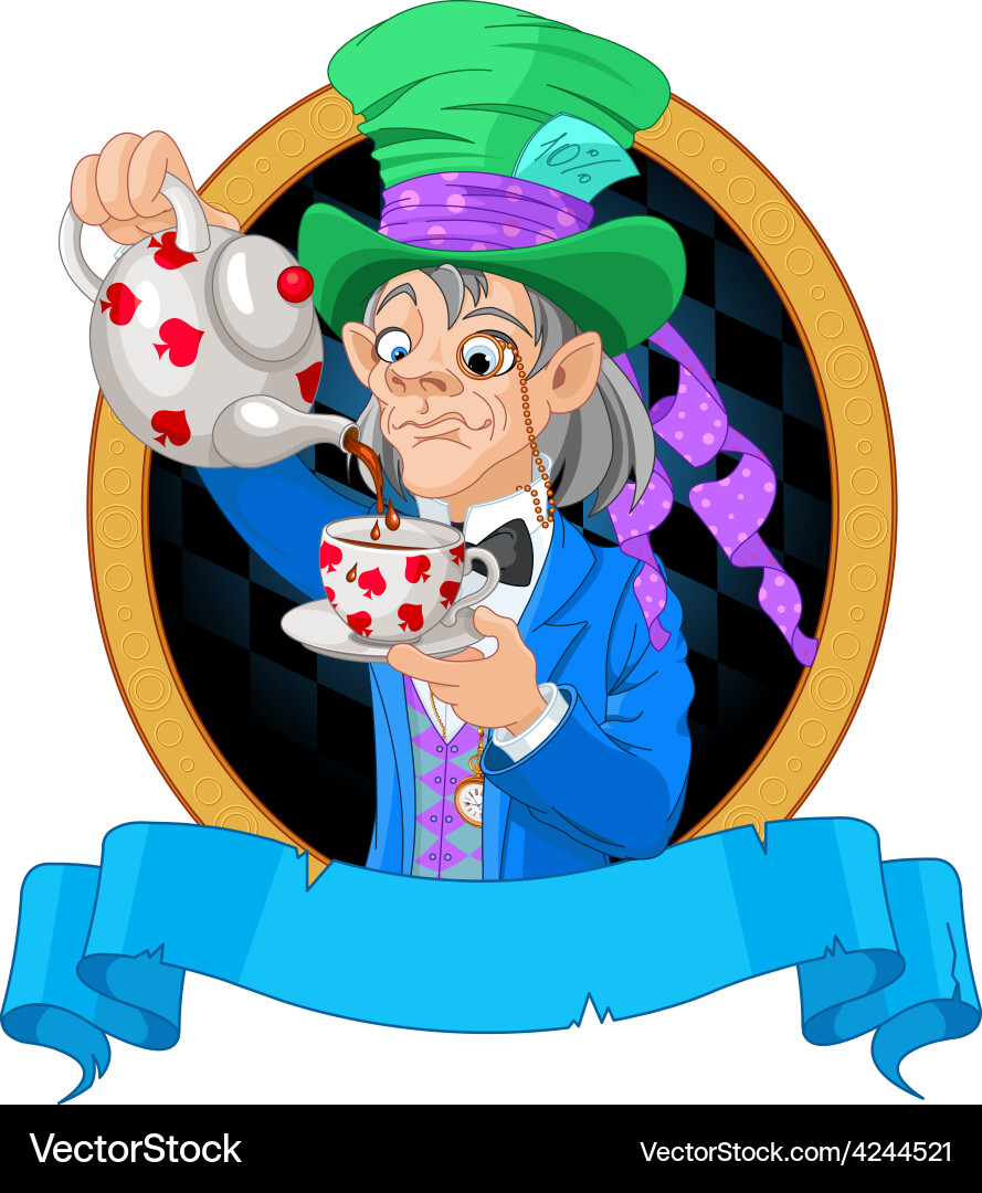 Mad hatter design Royalty Free Vector Image - VectorStock