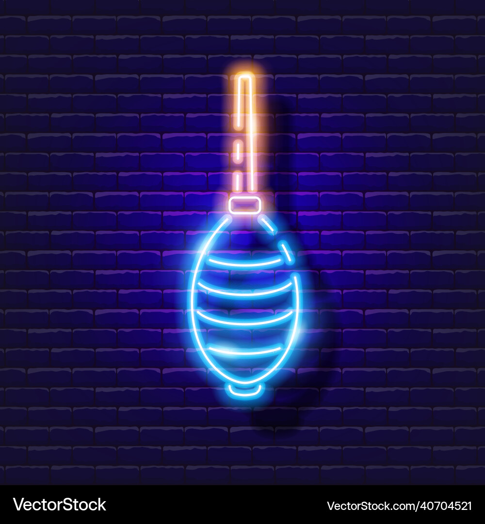 Matrix cleaning pear neon icon optics Royalty Free Vector
