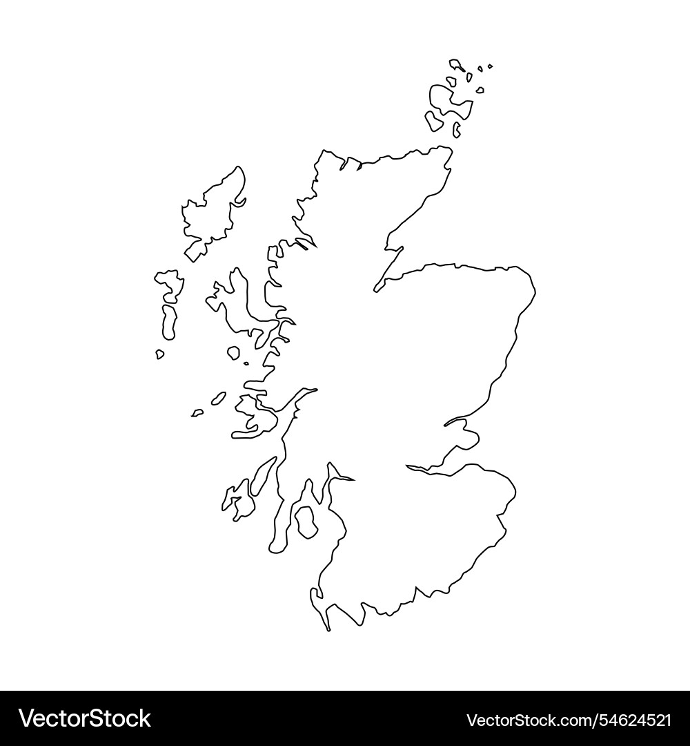 Scotland map icon Royalty Free Vector Image - VectorStock