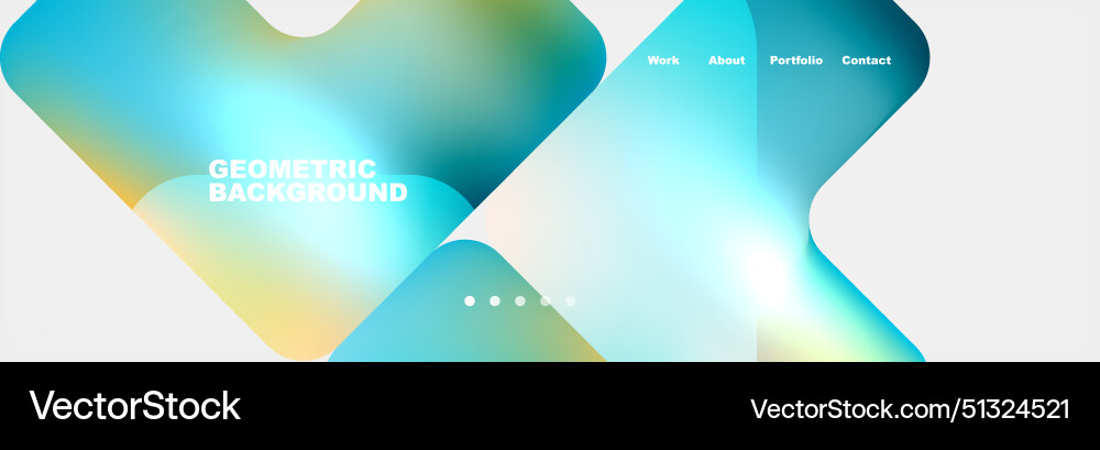 Square internet web page design template Vector Image