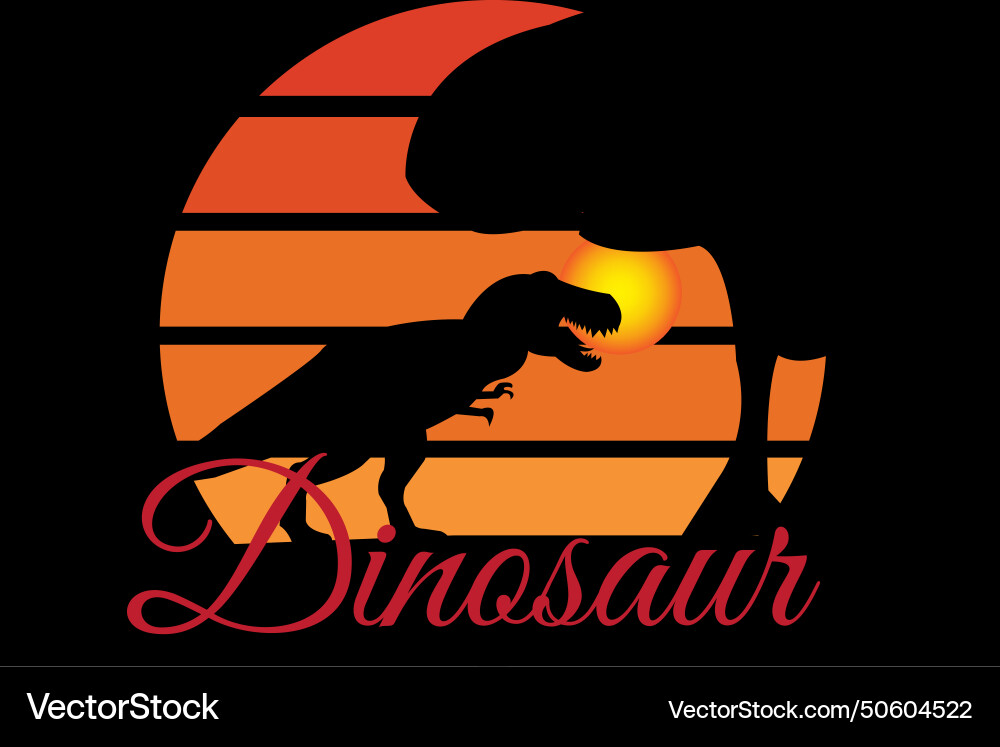 Dinosaur design landscape retro vintage Royalty Free Vector