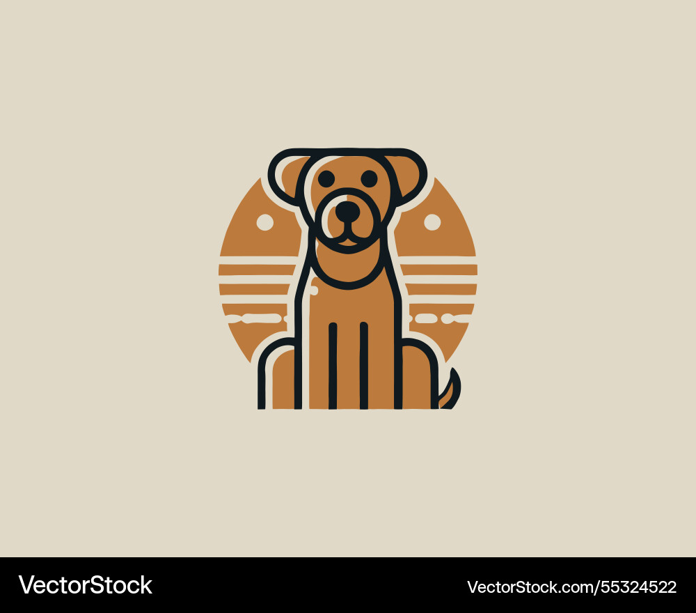 Dog logo design icon symbol Royalty Free Vector Image