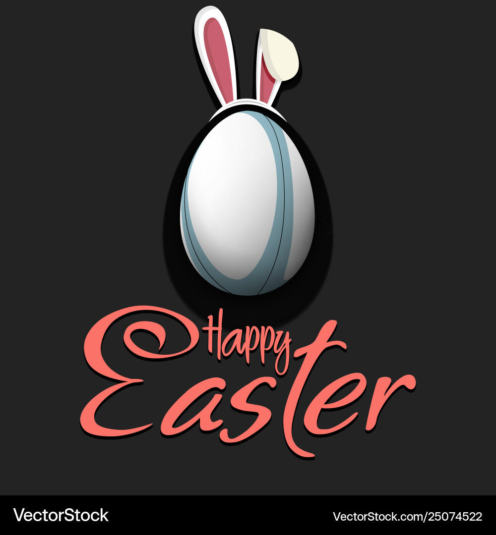 Happy easter rugby ball in form a egg Royalty Free Vector