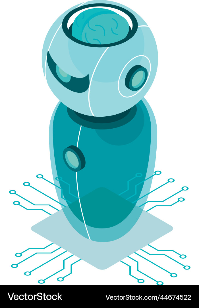 Isometric ai robot tech Royalty Free Vector Image Isometric ai robot tech Royalty Free Vector Image