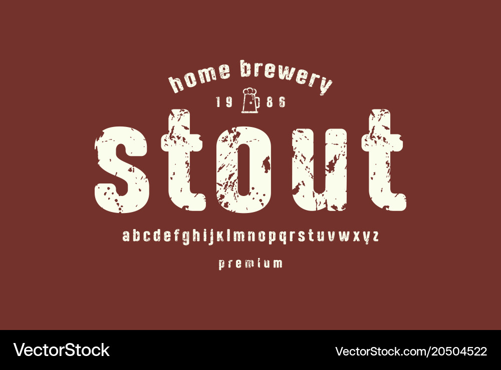 Lowercase sans serif font with rounded corners Vector Image