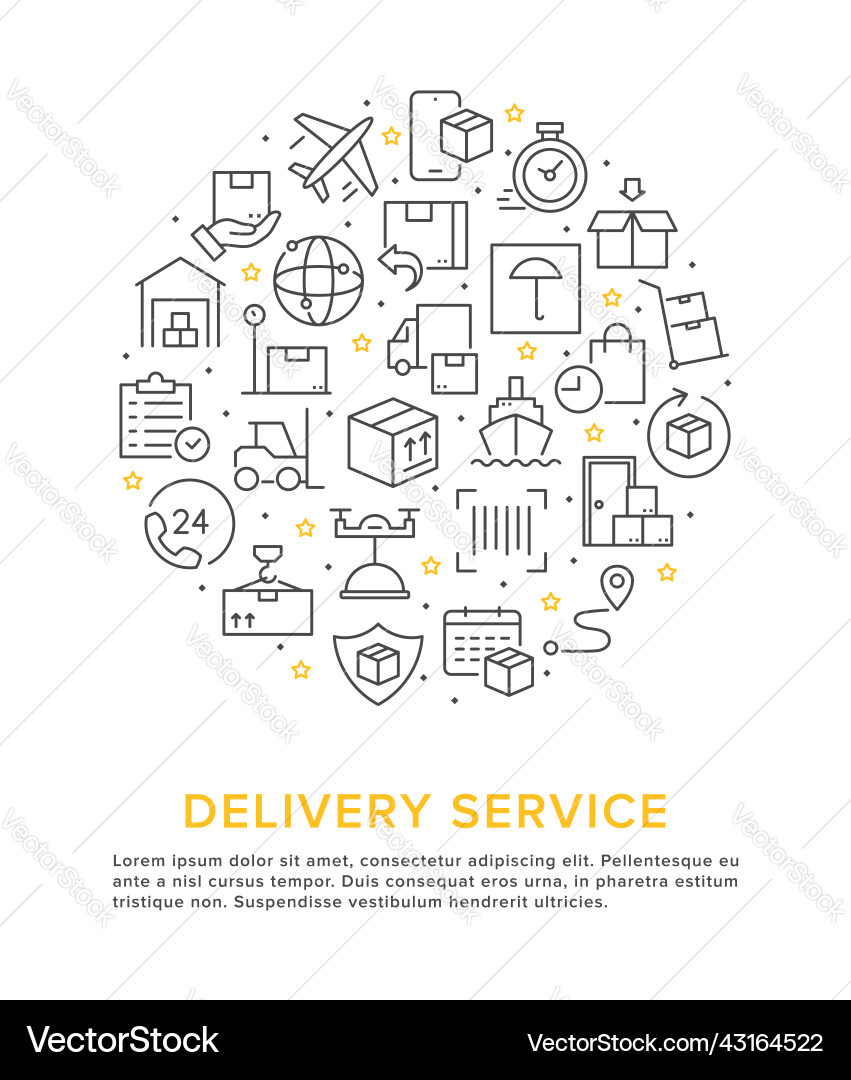 Online delivery service concept Royalty Free Vector Image