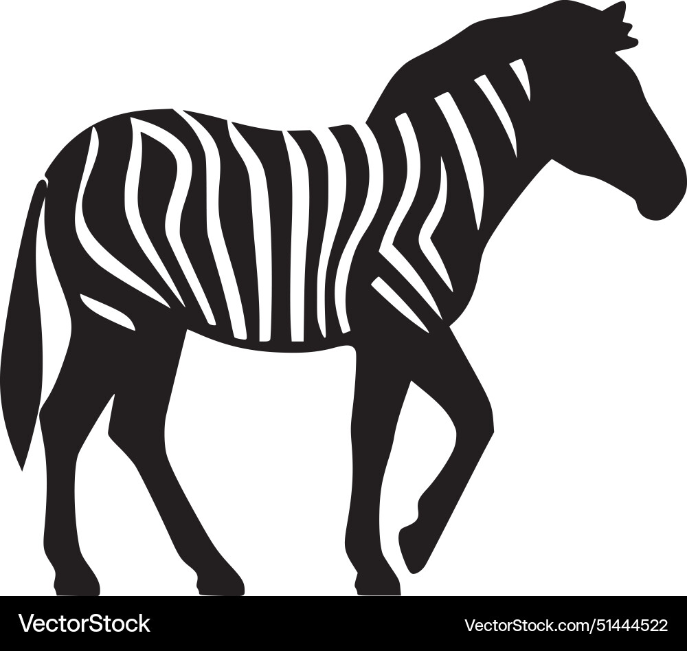 Zebra - minimalist and simple silhouette Vector Image