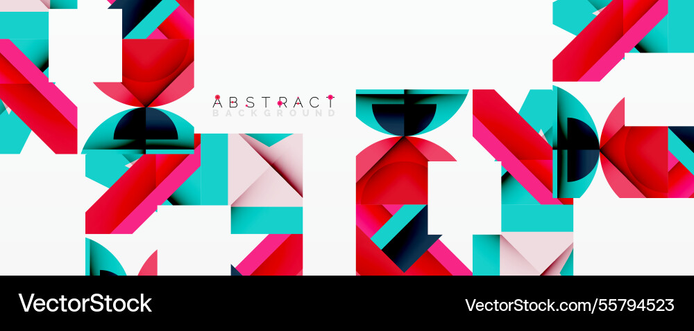Abstract geometric composition with interlocking Vector Image