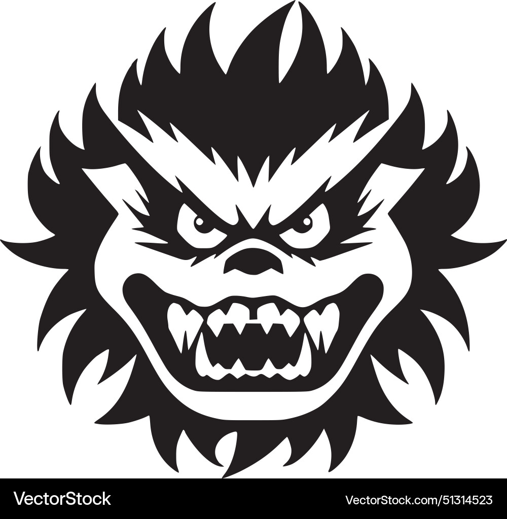 Beast - minimalist and flat logo Royalty Free Vector Image