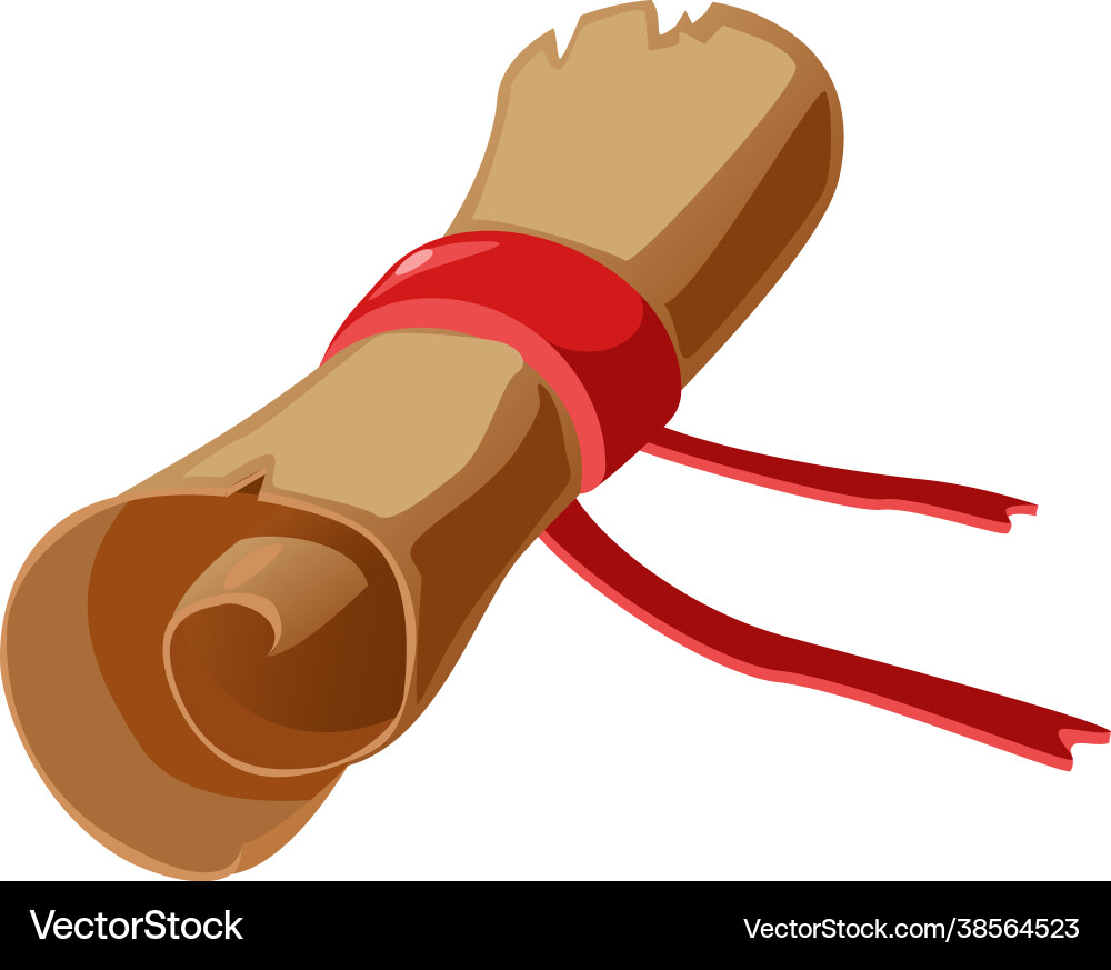 Cartoon parchment scroll Royalty Free Vector Image