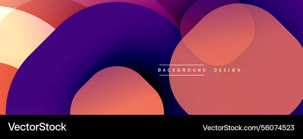 Circular abstract design with overlapping Vector Image