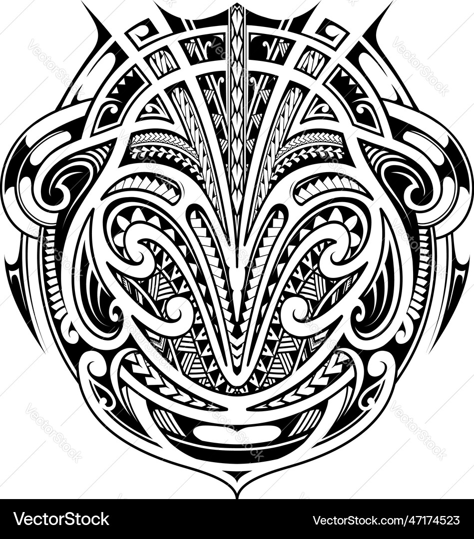 Ethnic tattoo in polynesian style Royalty Free Vector Image