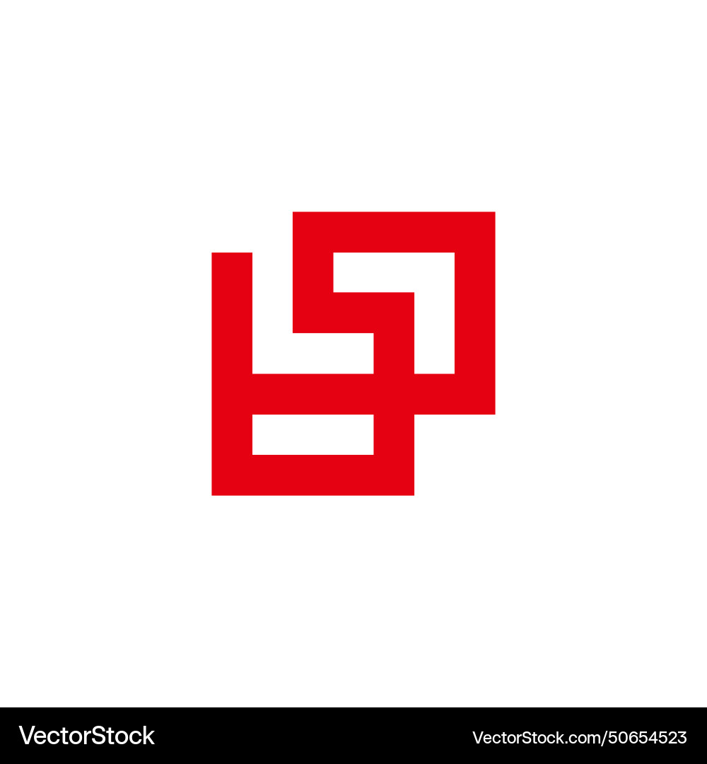 Letter b infinity geometric arrow line logo Vector Image