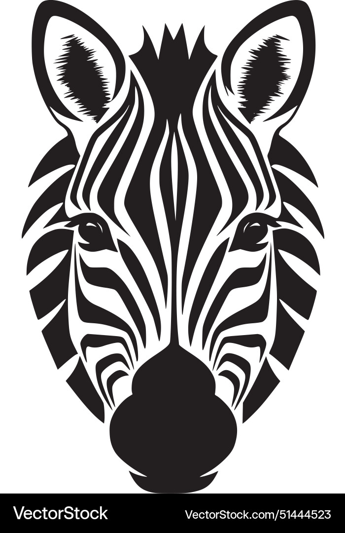 Zebra - minimalist and simple silhouette Vector Image