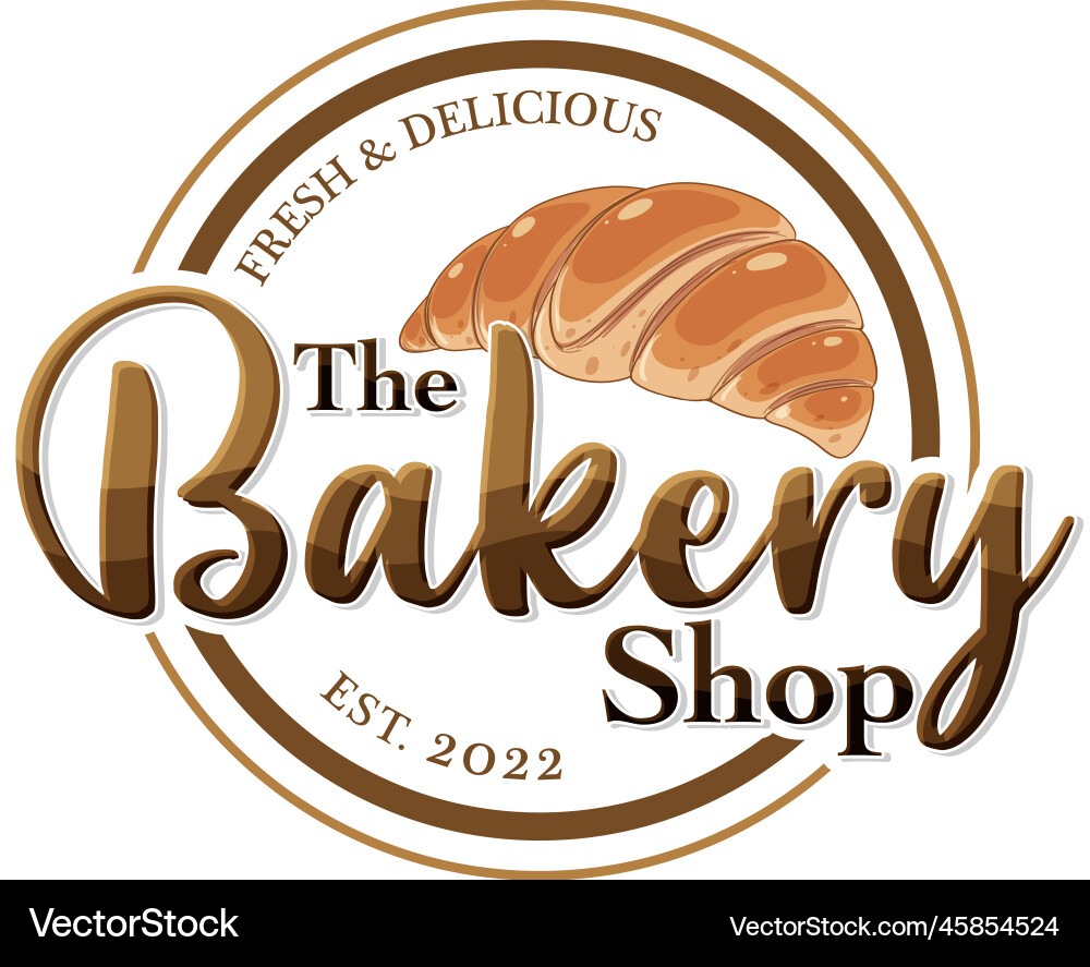 Bakery fresh and delicious text for banner Vector Image