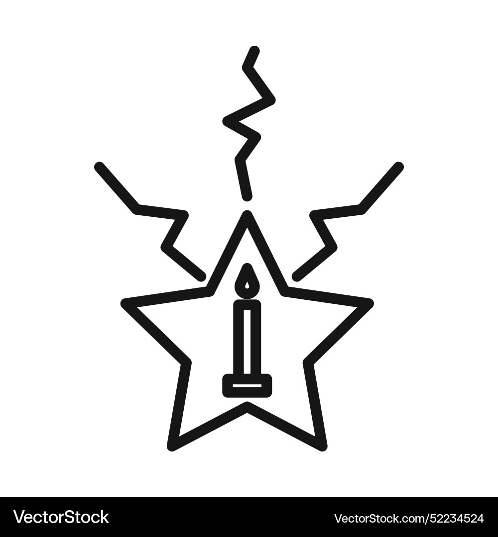 Black magic icon line art logo Royalty Free Vector Image