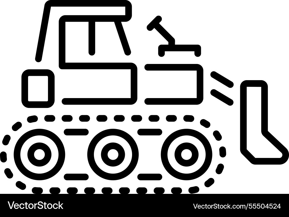 Bulldozer Royalty Free Vector Image - VectorStock