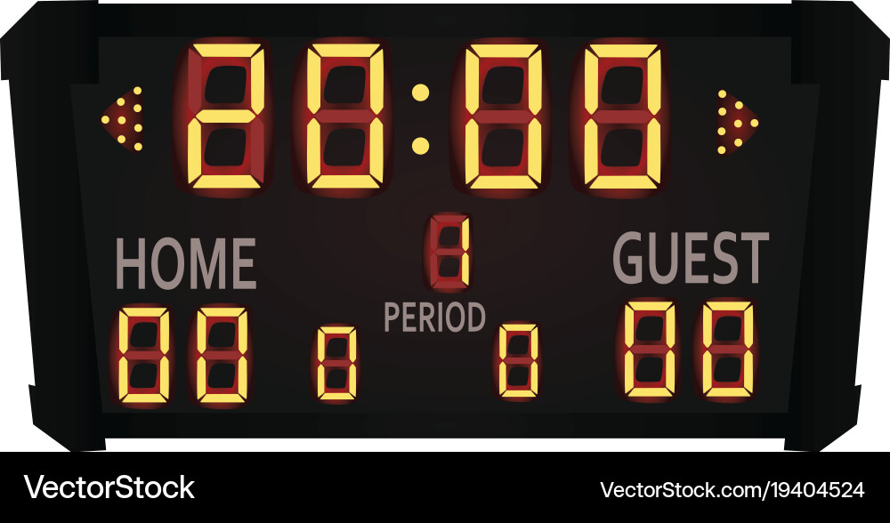 Digital Scoreboard Display Royalty Free Vector Image