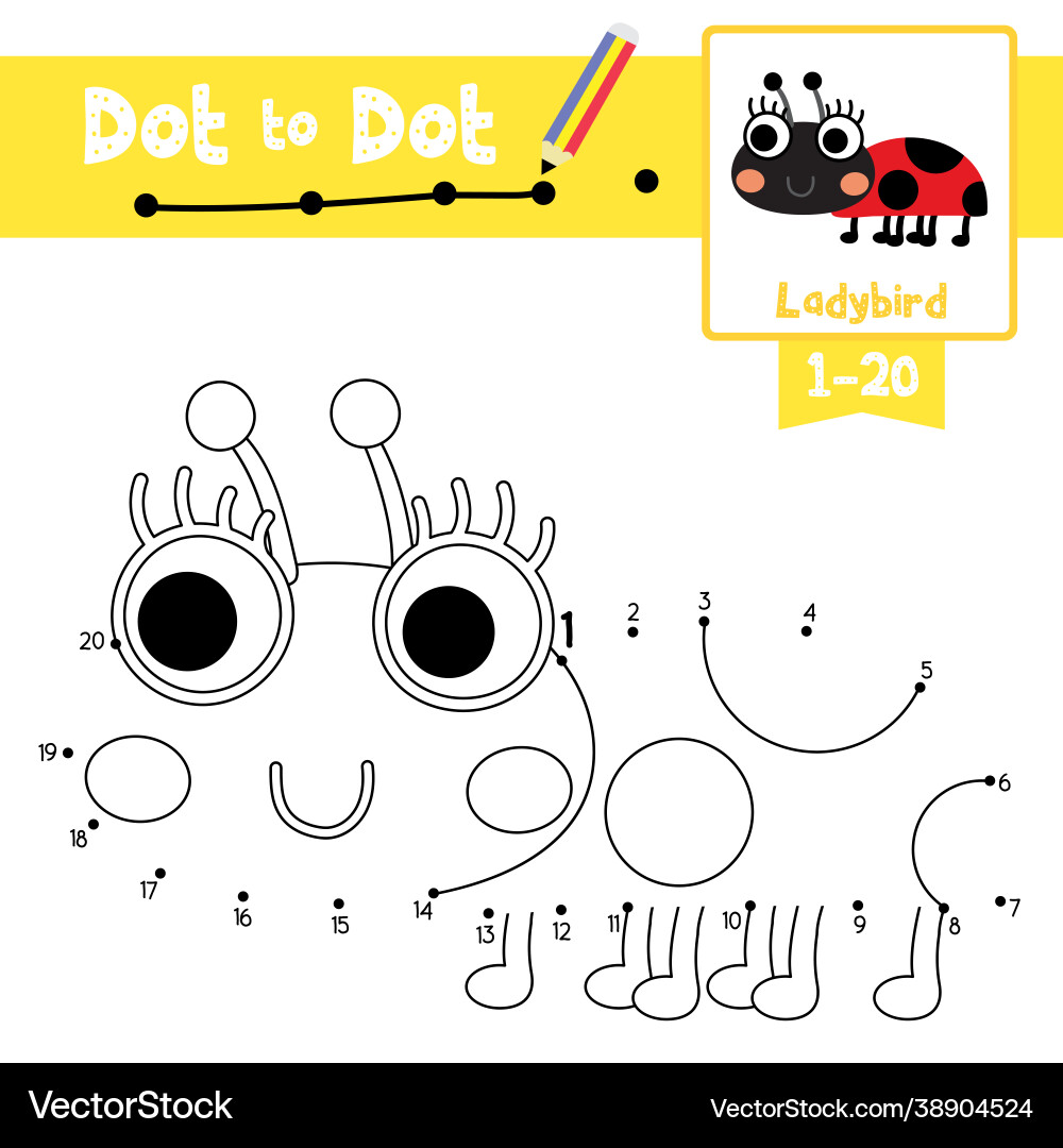 Dot to educational game and coloring book Vector Image