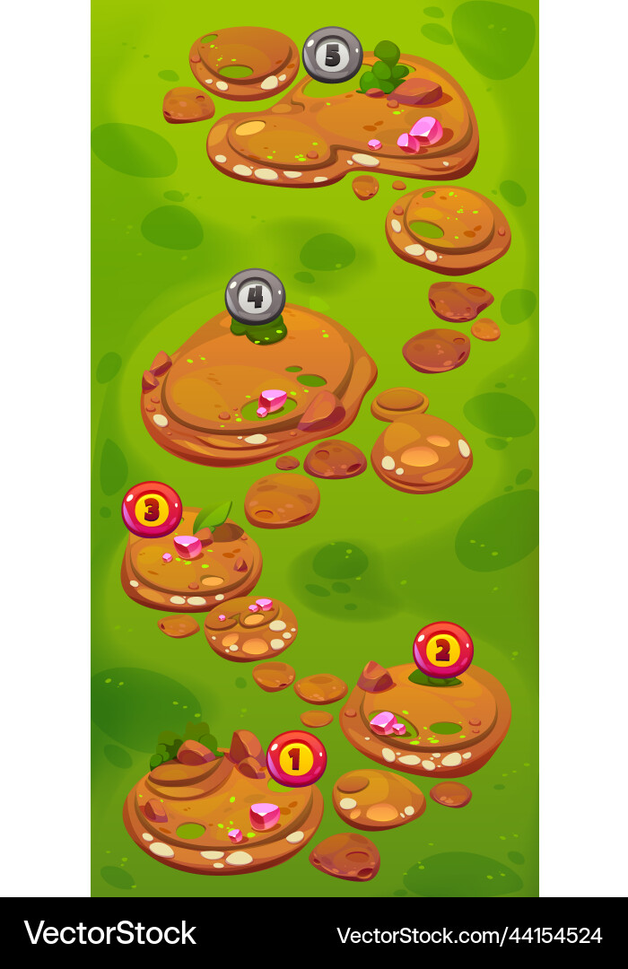 Game background with level map Royalty Free Vector Image