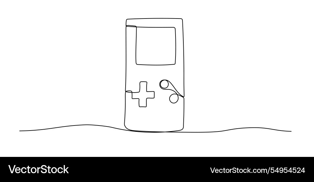 Game console one line continuous sketch hand Vector Image