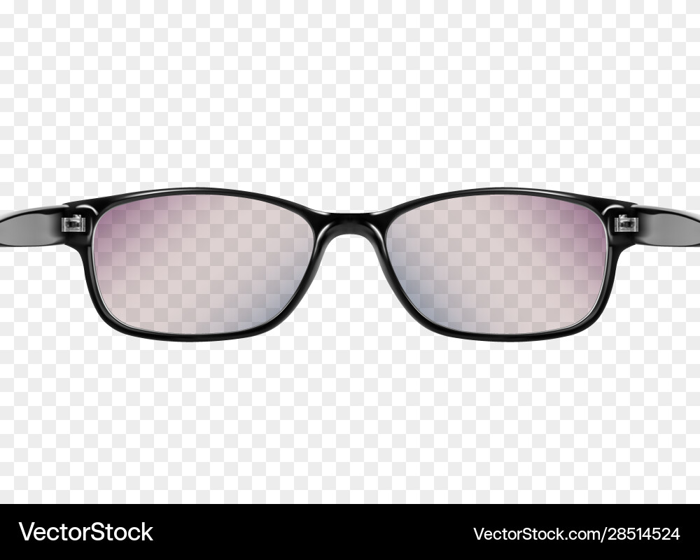 Glasses on transparent background Royalty Free Vector Image