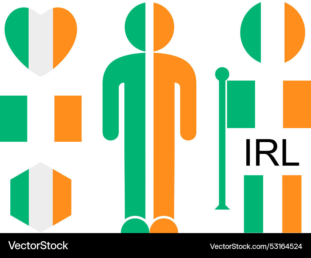 Irish flag Royalty Free Vector Image - VectorStock