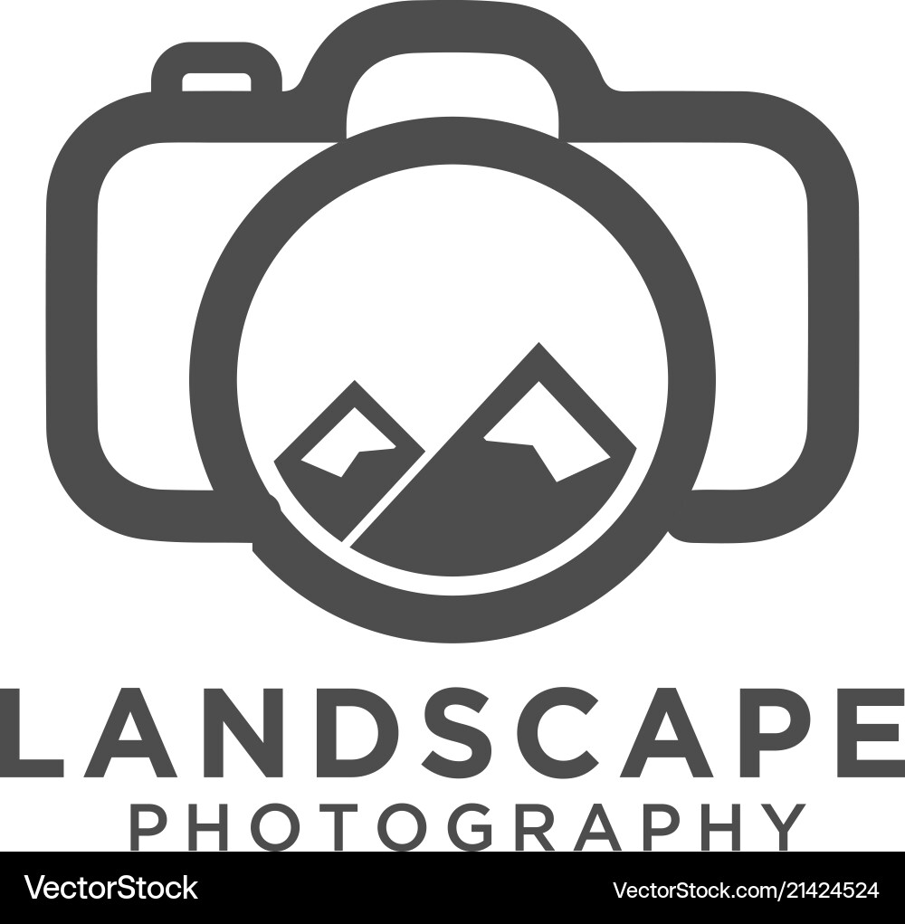 Landscape photography logo design template Vector Image