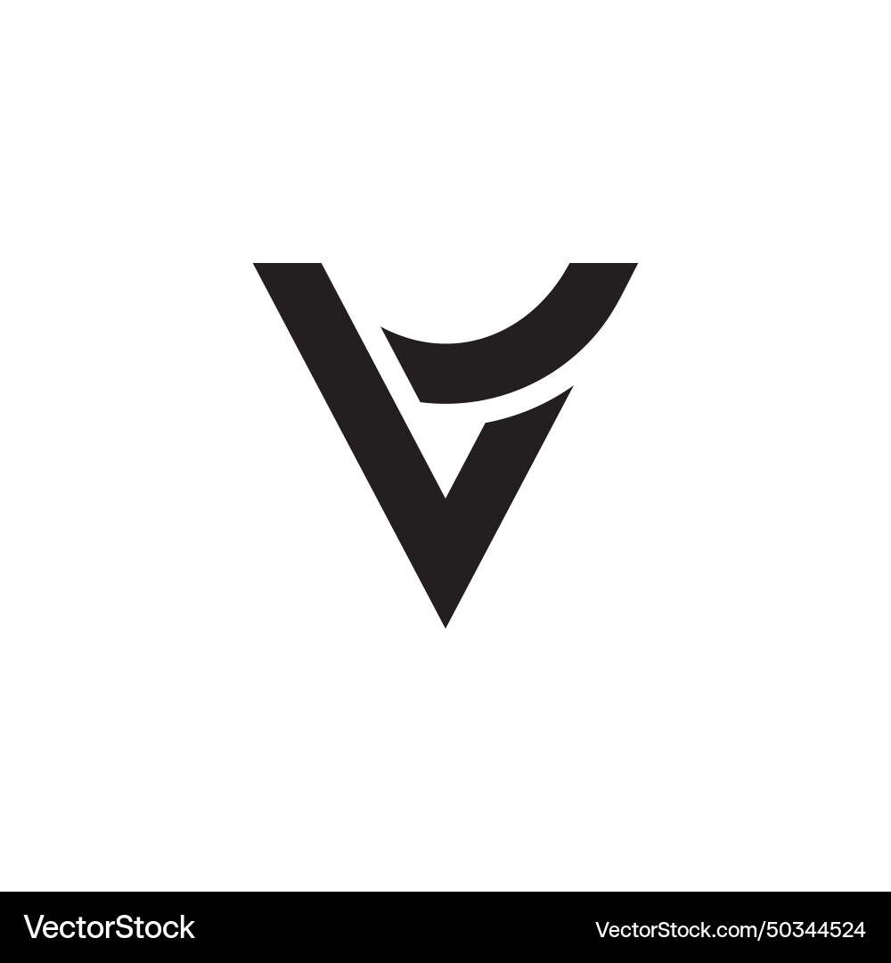 Letter simple linked geometric line logo Vector Image Letter simple linked geometric line logo Vector Image