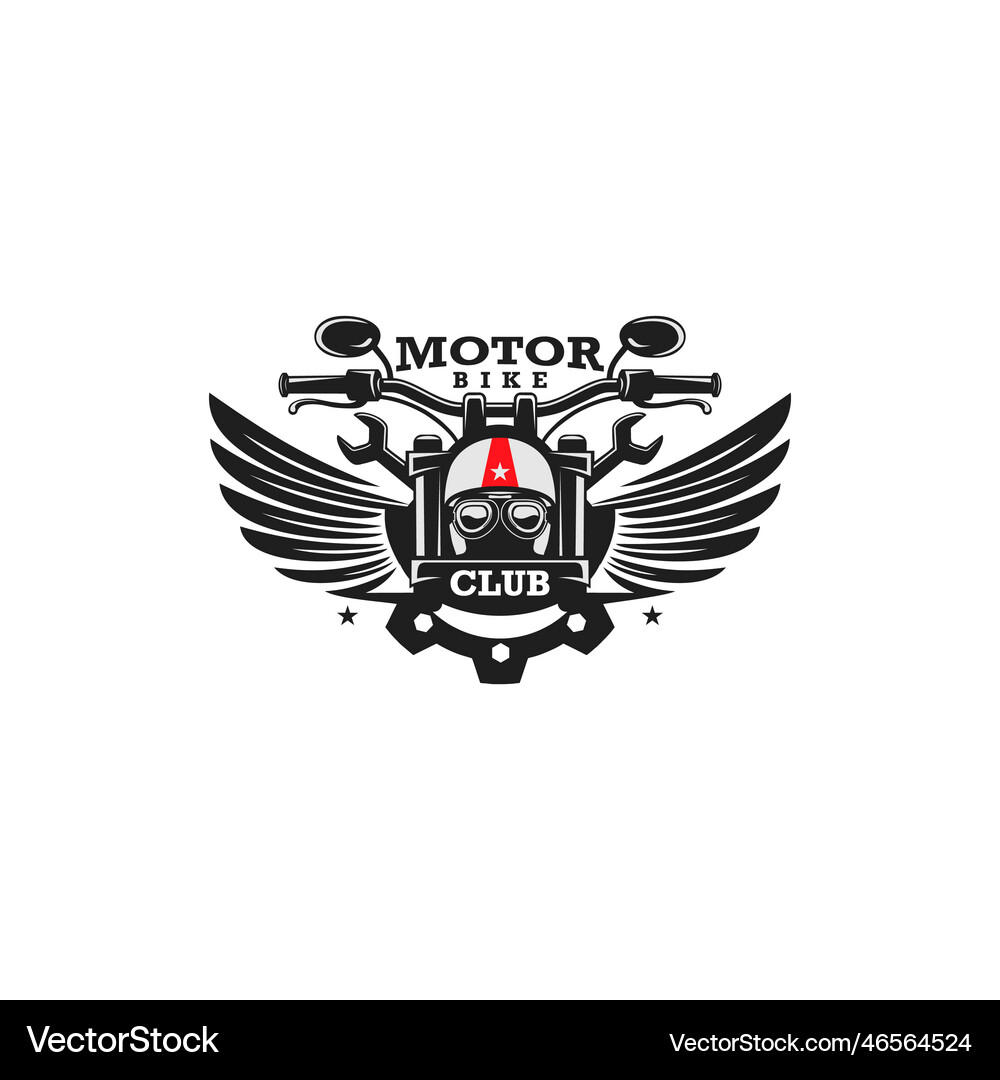 Motor bike logo design Royalty Free Vector Image