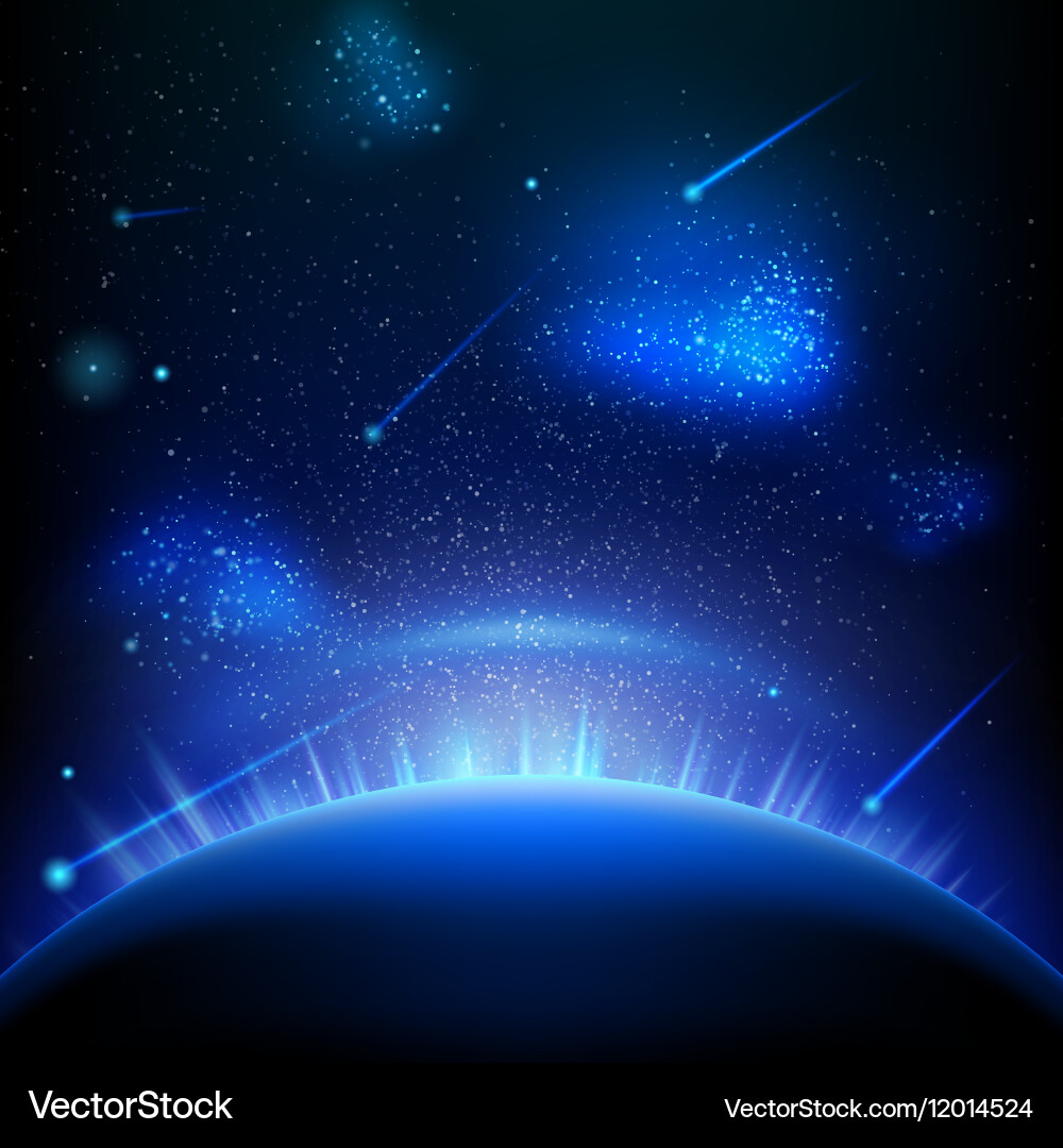 Space background with blue light eps 10 Royalty Free Vector