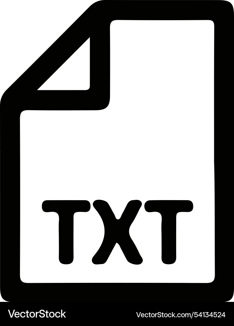 Txt icon text file format symbol flat Royalty Free Vector