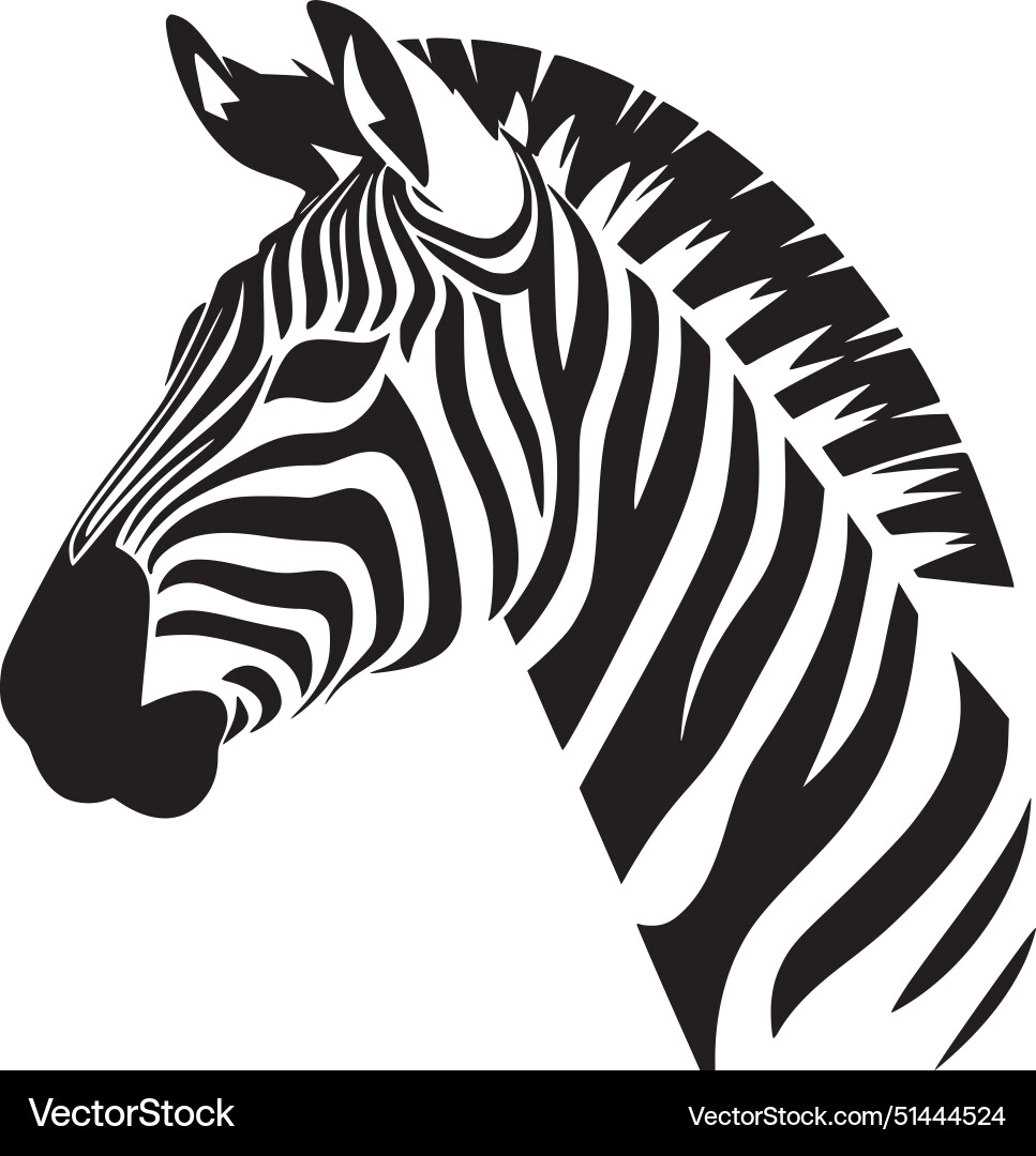 Zebra - minimalist and simple silhouette Vector Image