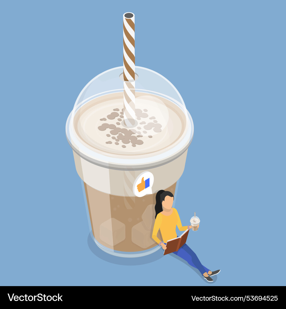 3d isometric flat of frozen Royalty Free Vector Image