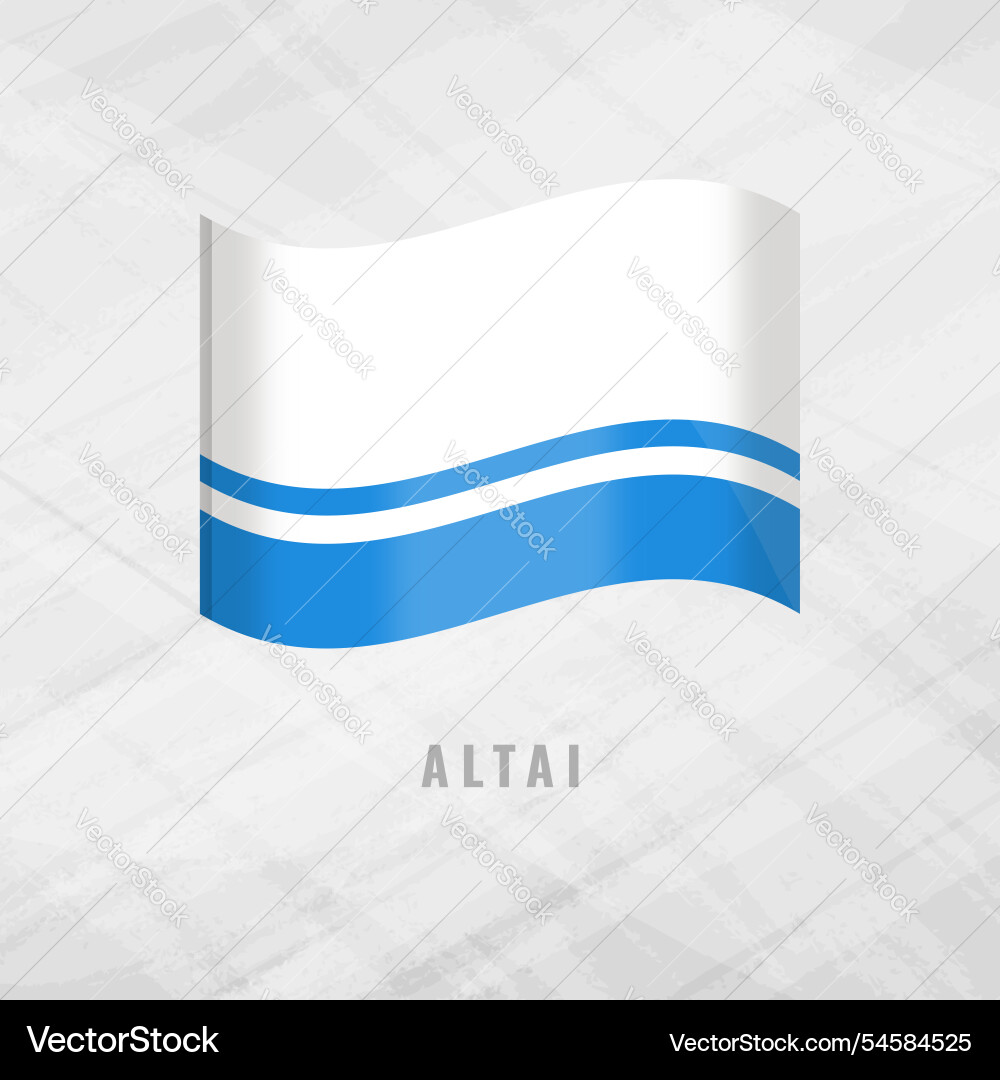 3d waving flag of altai Royalty Free Vector Image