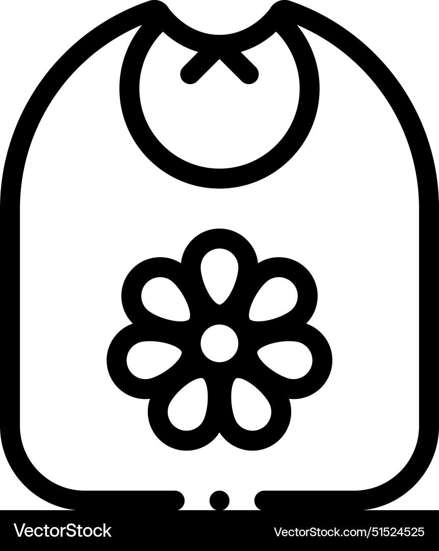 Bib icon thin linear style design isolated Vector Image