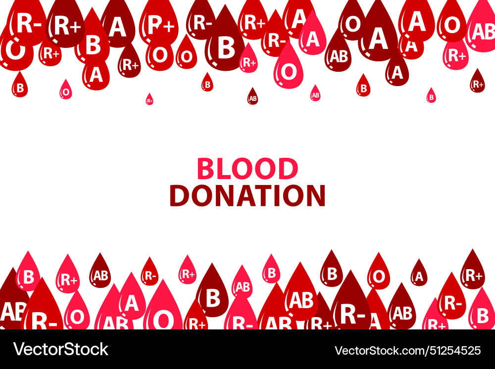 Blood donation design concept horizontal banner Vector Image