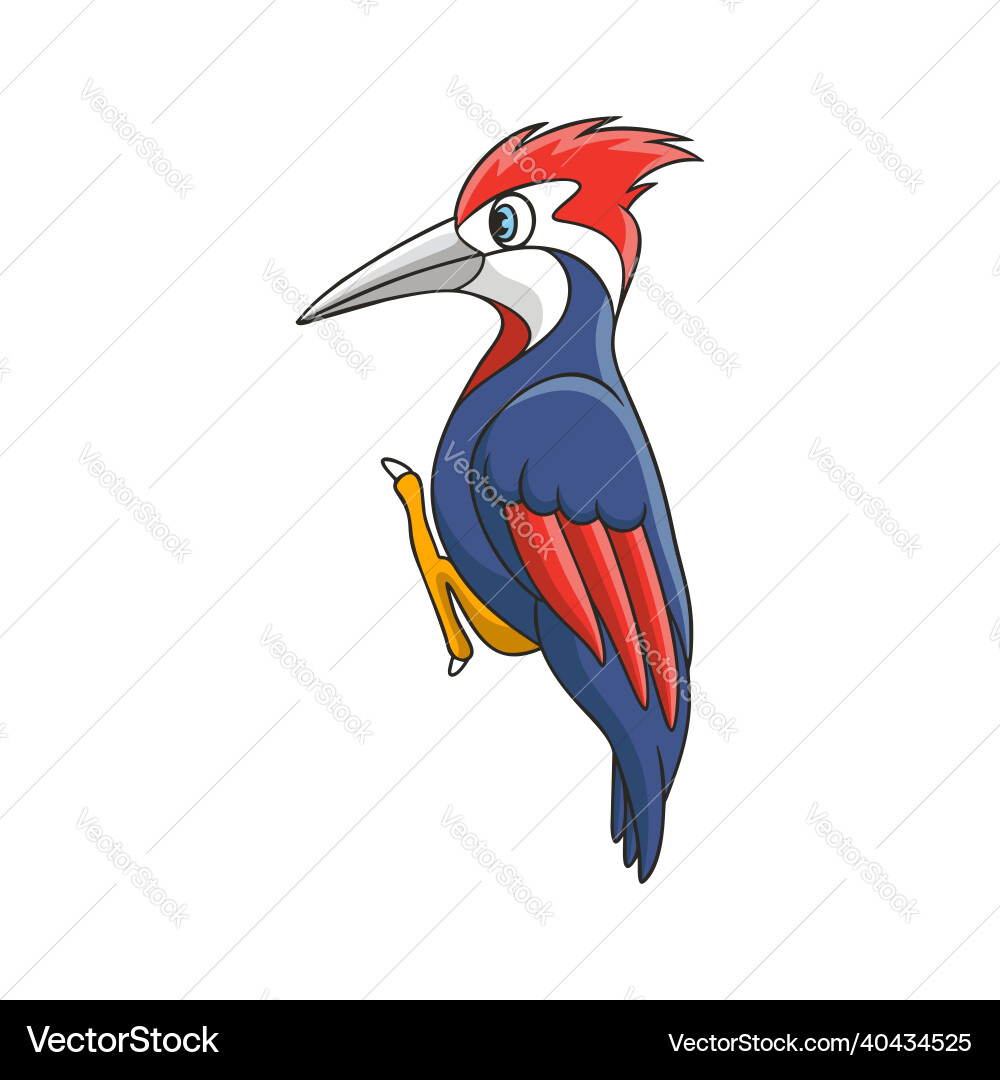 Cartoon cooler Specht Lizenzfreies Vektorbild