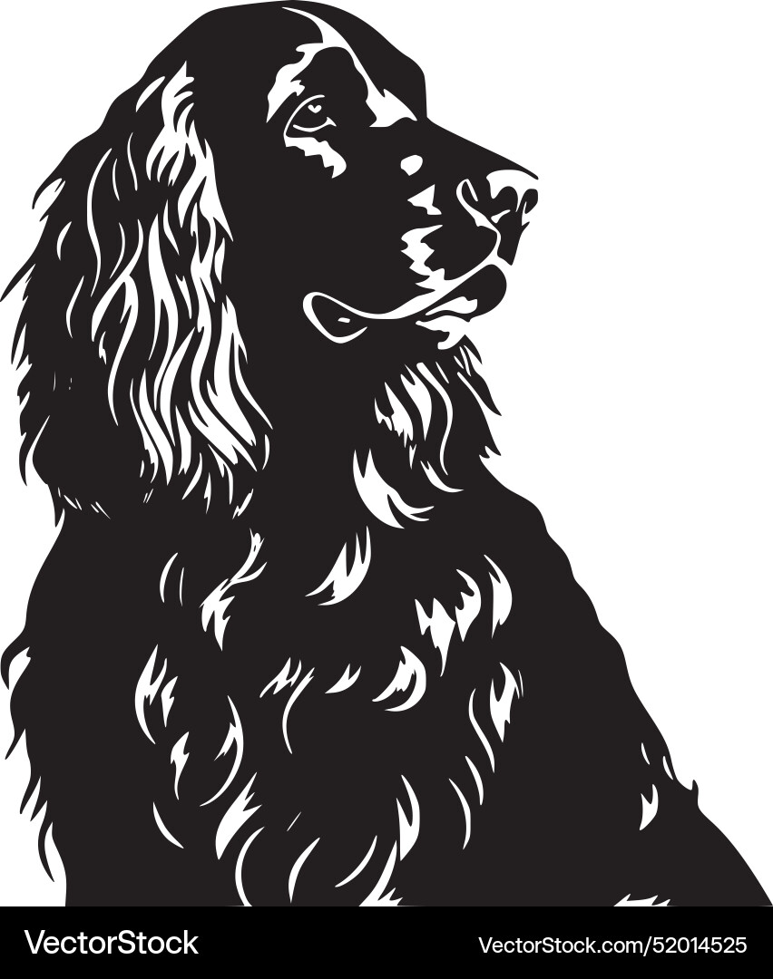 Cocker spaniel - minimalist and flat logo Vector Image