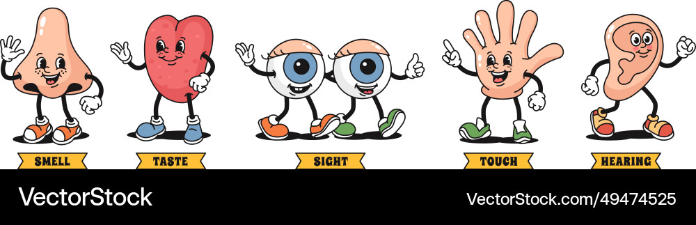 Cartoon five senses Vector Images & Graphics for Commercial Use ...