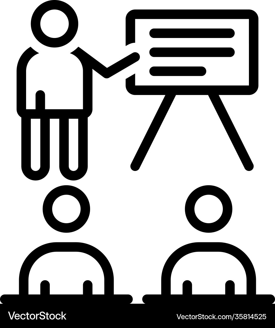 Lesson Guidance Icon Royalty Free Vector Image