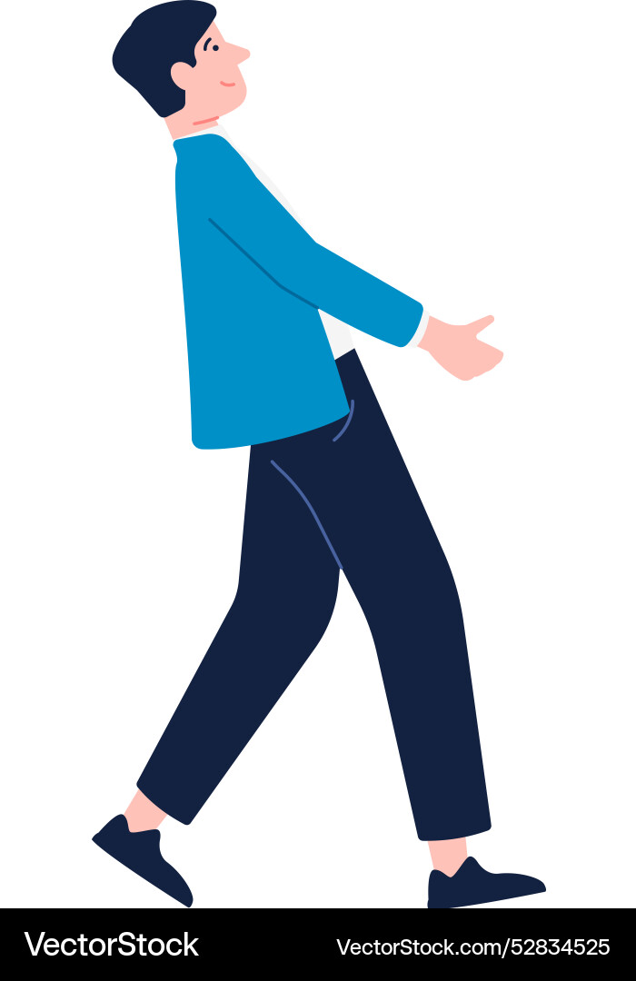 Man carrying something heavy color character pose Vector Image