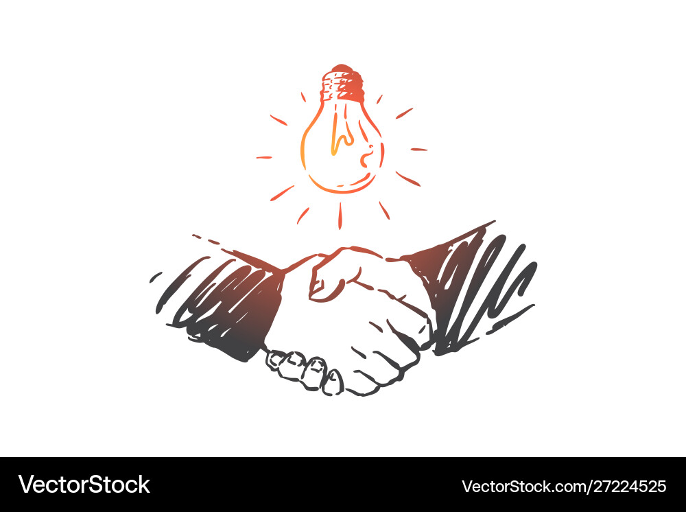 Partnership innovation collaboration concept Vector Image