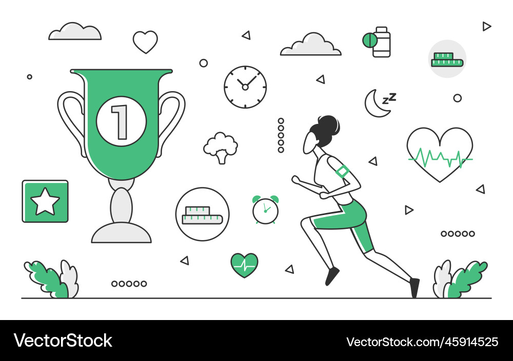 Sport runner champion Royalty Free Vector Image