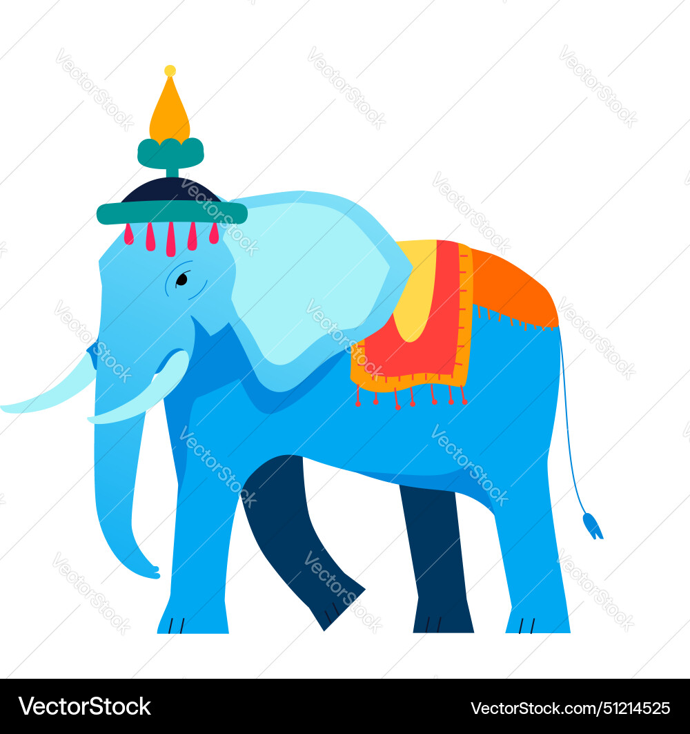 Thai sacred elephant - modern flat design style Vector Image