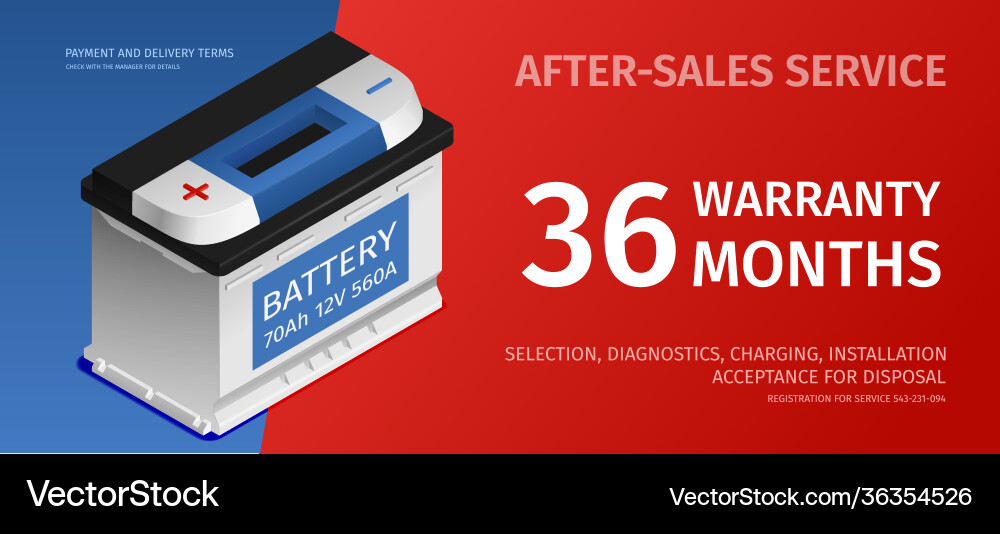 Car battery auto service poster Royalty Free Vector Image