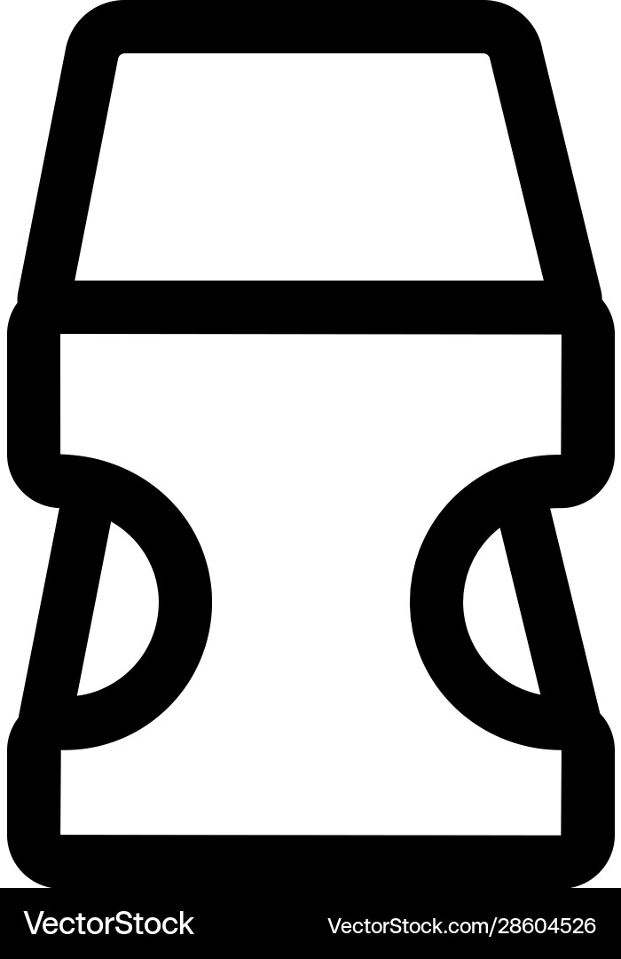 Cast iron rail icon isolated contour Royalty Free Vector