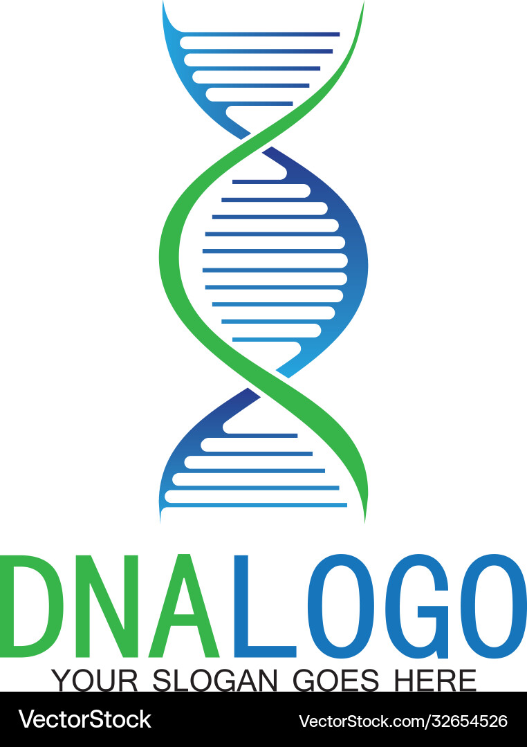 DNA Helix Logo Template Royalty Free Vector Image