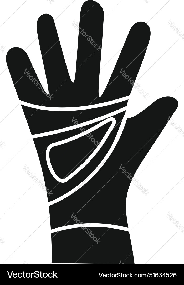 Elastic wrist support protecting injured hand Vector Image